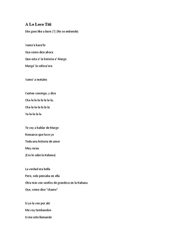 A Lo Loco Titi | PDF