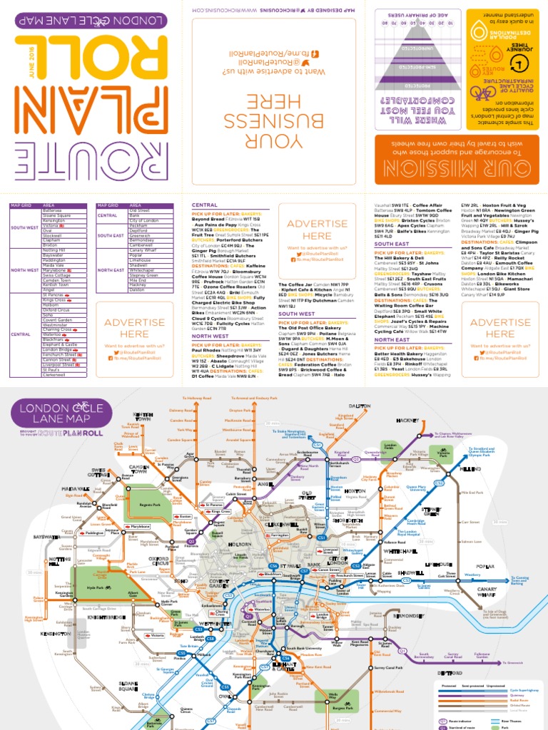 london-cycle-map-e28093-printed-map-design-v1-2 | PDF | London