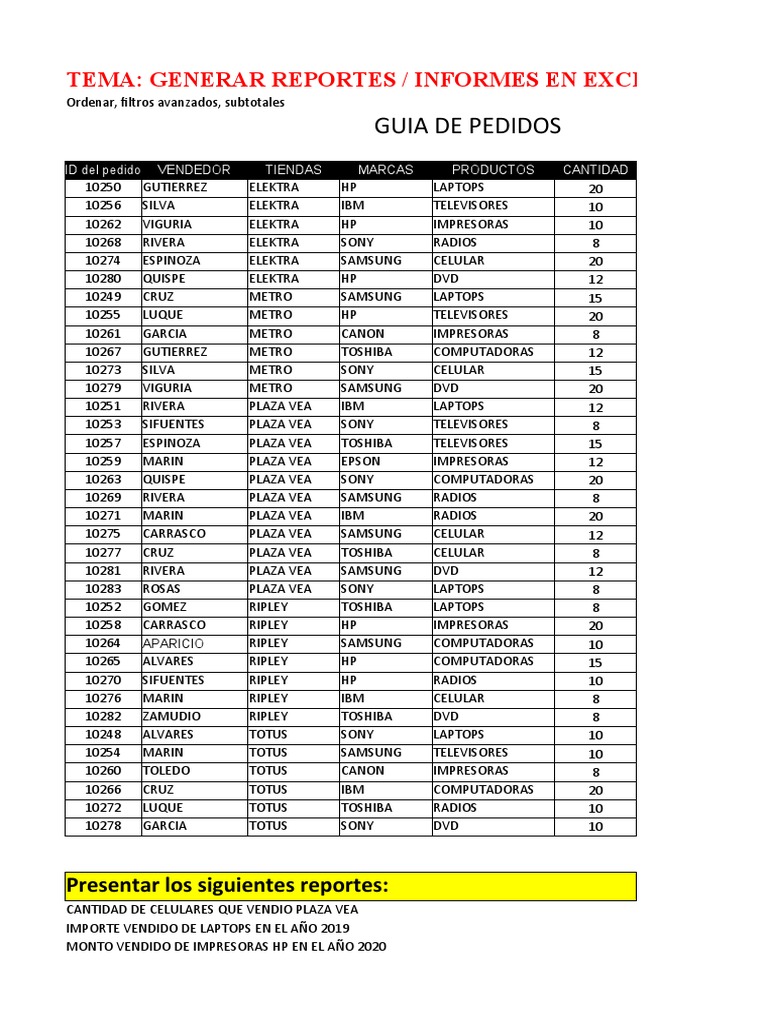 Generar Reportes en Excel | PDF