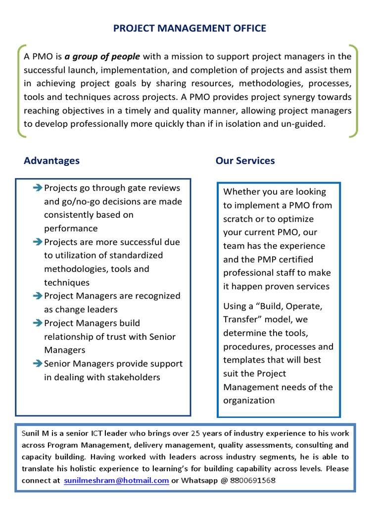 PMO Services for Project Success | PDF | Business