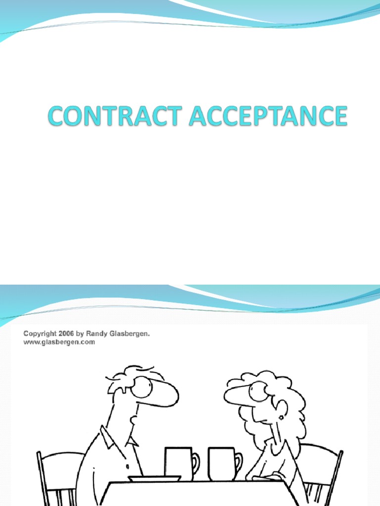 Acceptance of A Contract | PDF | Offer And Acceptance | Business Law