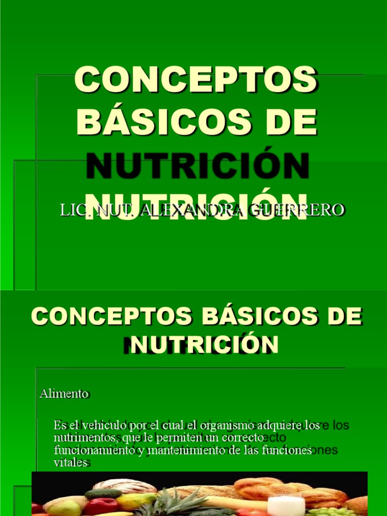 Conceptos Basicos de Nutricion-1 | PDF | Nutrición | Dieta y nutrición