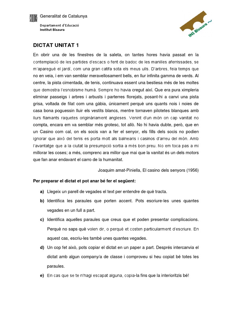 Dictat Unitat 1 PDF | PDF