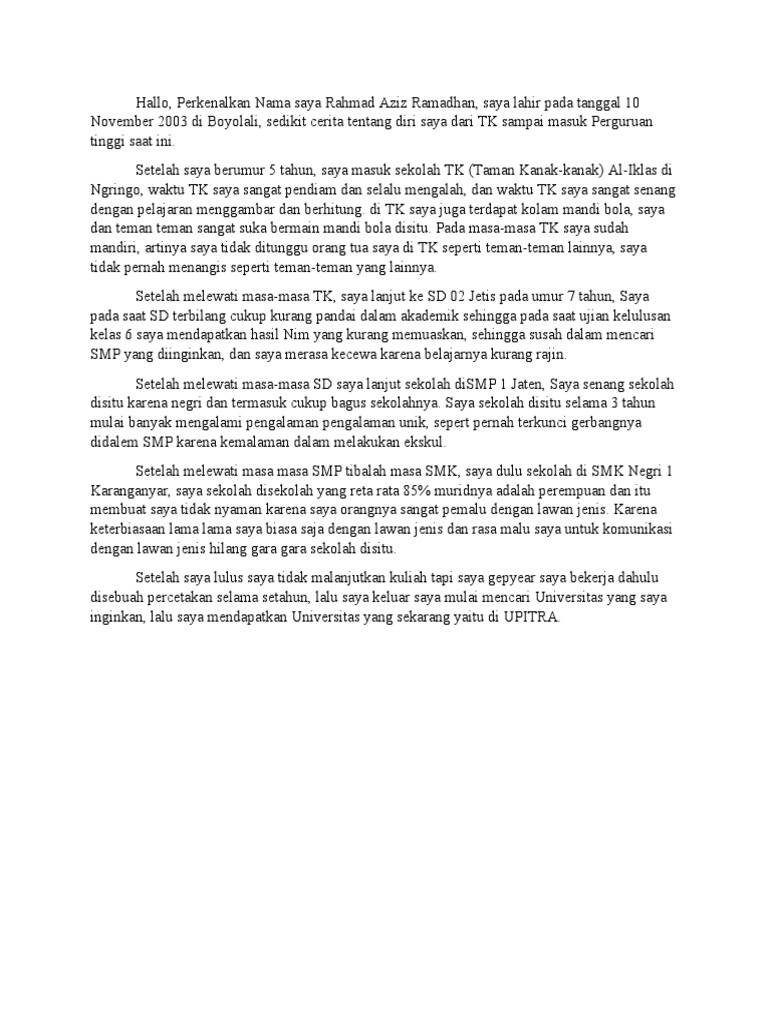 Perkenalan Diri | PDF