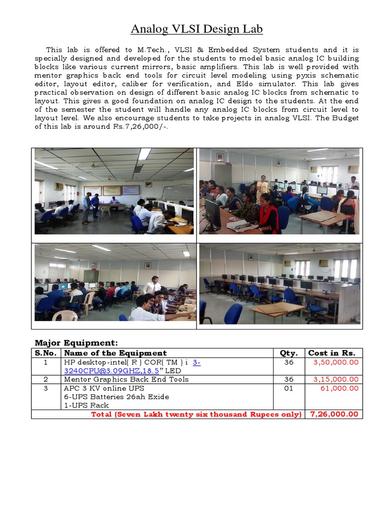 Analog VLSI Design Lab | PDF | Analogue Electronics | Electronic Engineering