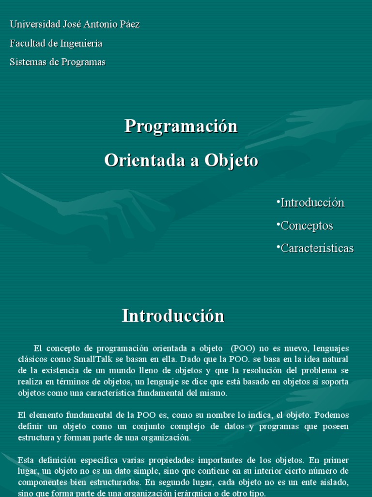 Clase 1 Java POO | PDF | Objeto (informática) | Programación orientada a objetos
