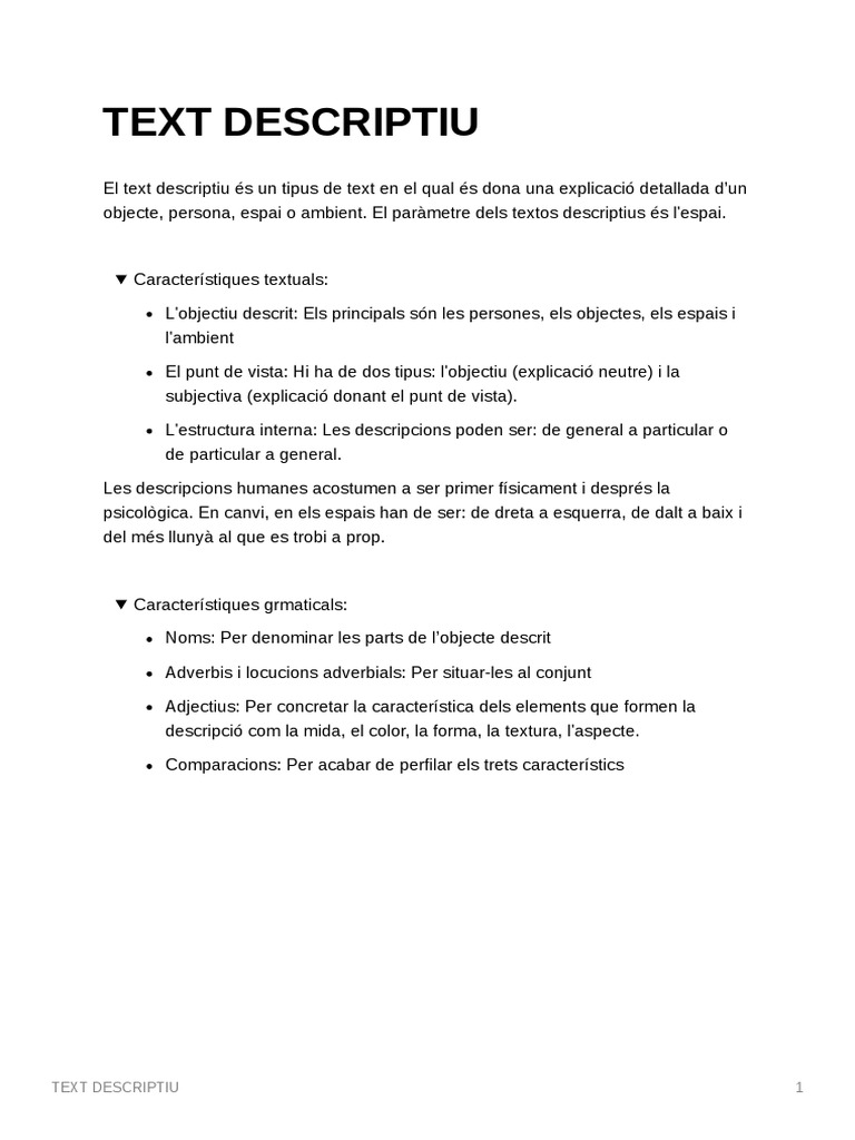 Text Descriptiu | PDF
