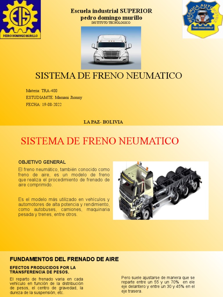 Sistema de Frenos Neumáticos | PDF | Presión | Camión