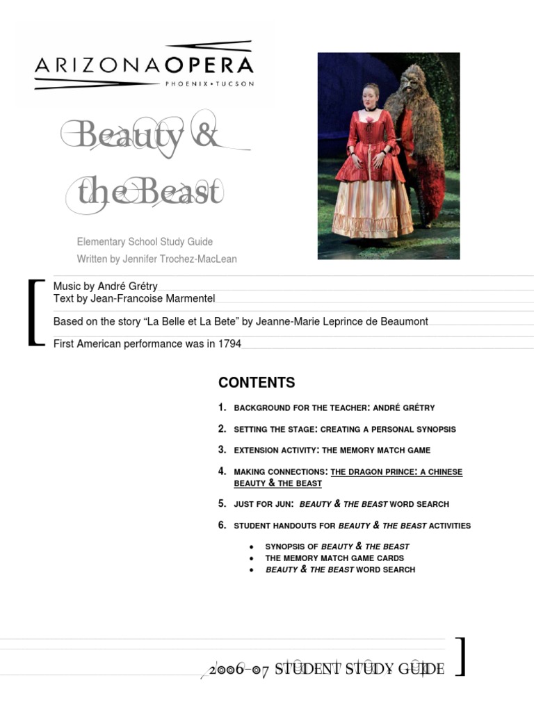 Beauty & The Beast Study Guide (Elementary School) | PDF | Foreign ...