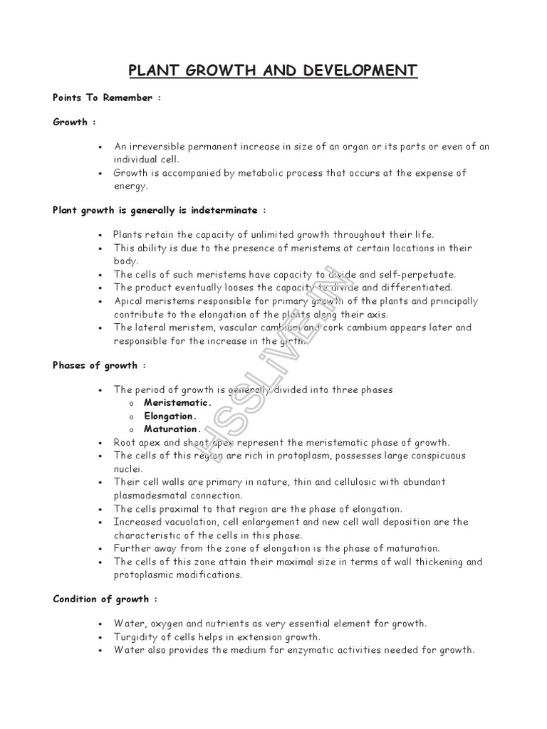 11.plant Growth and Developement-Hsslive PDF | PDF