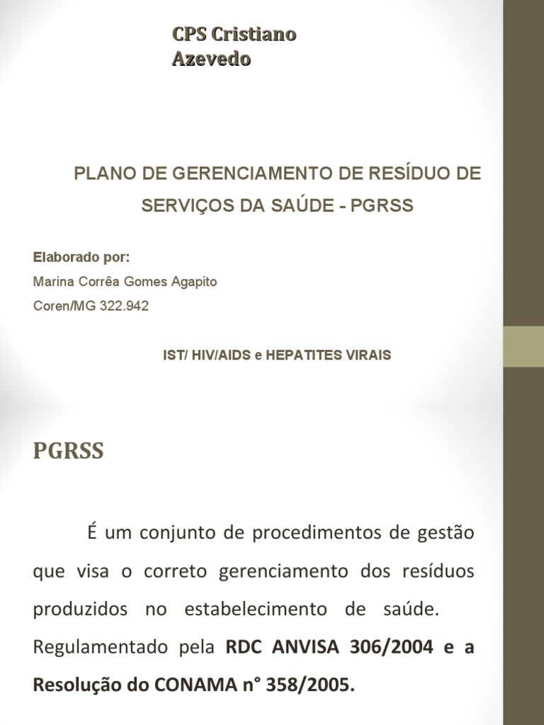 Apresentaçao PGRSS 2019 | PDF | Desperdício | Embalagem e rotulagem