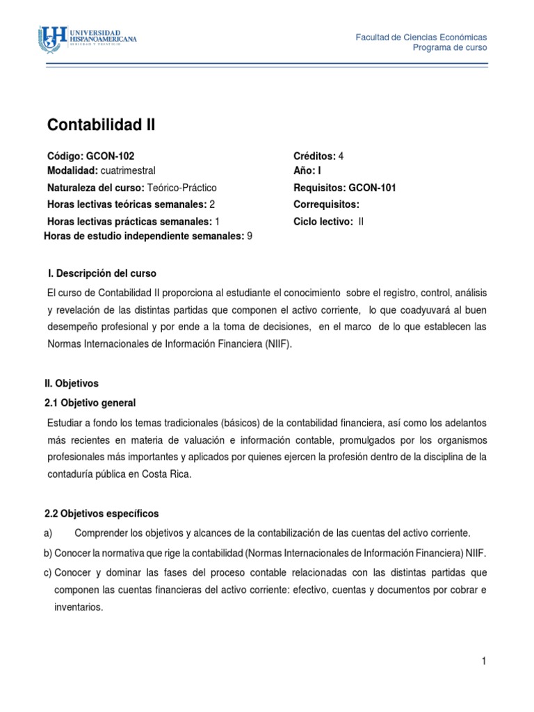 Gcon-102 - Gcon-102 Contabilidad Ii | PDF | Contabilidad | normas ...