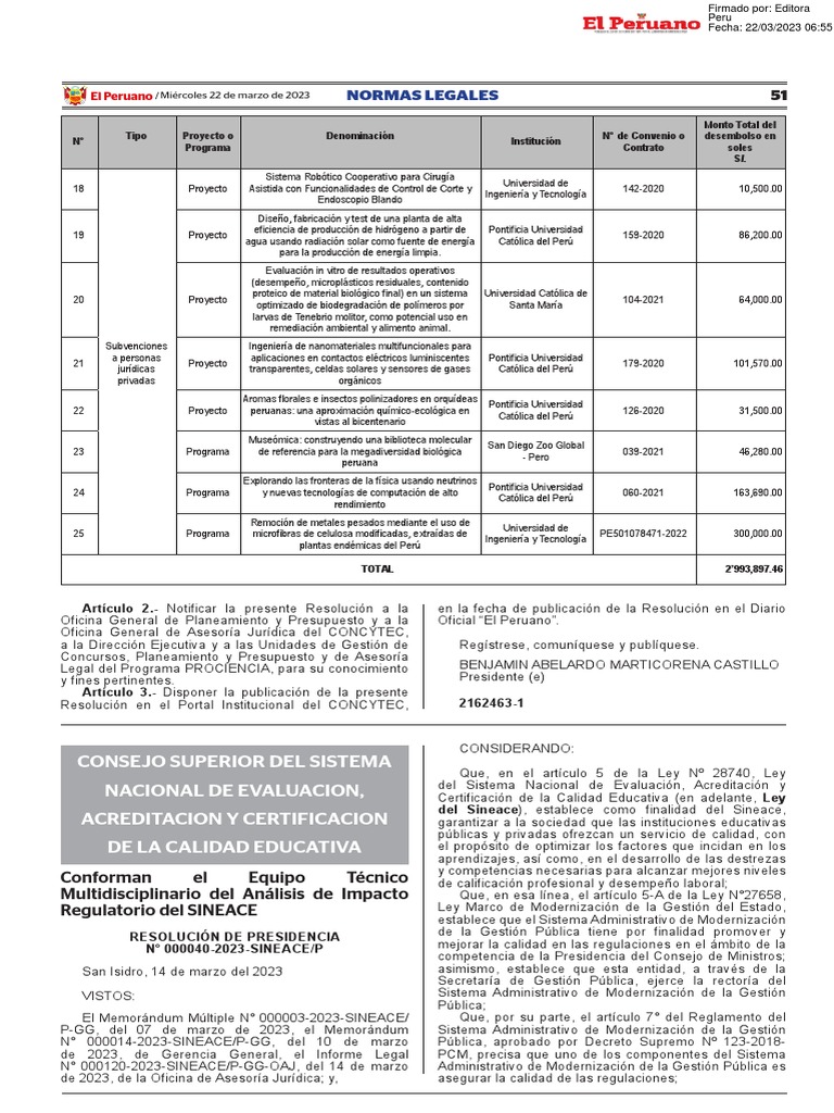 Conforman El Equipo Técnico Multidisciplinario Del Análisis de Impacto ...