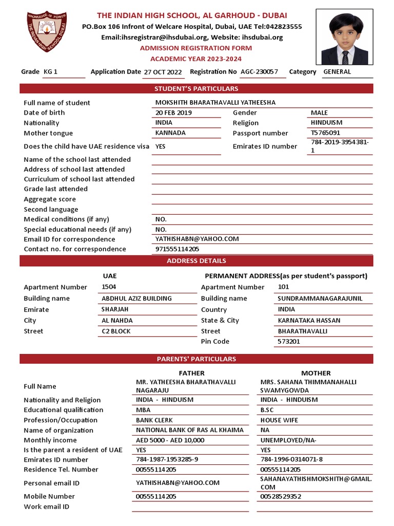 Admission Report | Download Free PDF | United Arab Emirates
