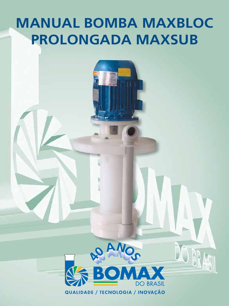 Bomba Balsa Bomax Manualmaxsub | PDF | Bomba | Motores