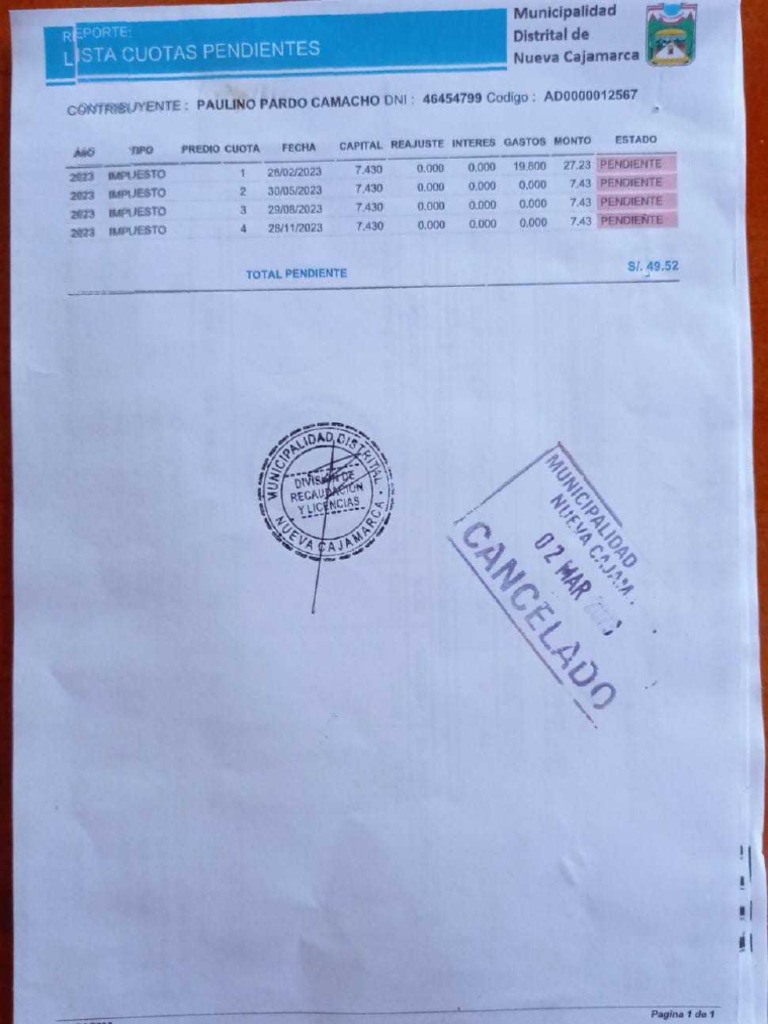 Comprobante de Autovaluo. | PDF