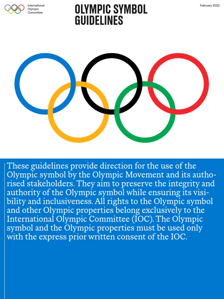 Olympic Symbol Guidelines en PDF | PDF | Olympic Games | Multi Sport Events
