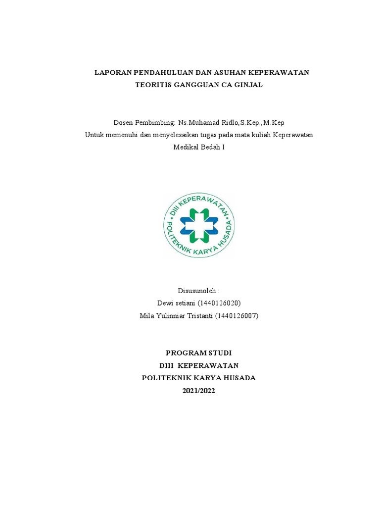 LP Dan Askep CA Ginjal | PDF