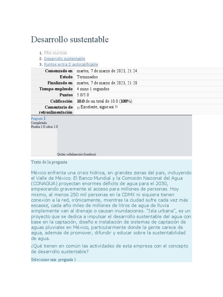 Desarrollo Sustentable Semana 2 | PDF | Desarrollo sostenible | Sustentabilidad