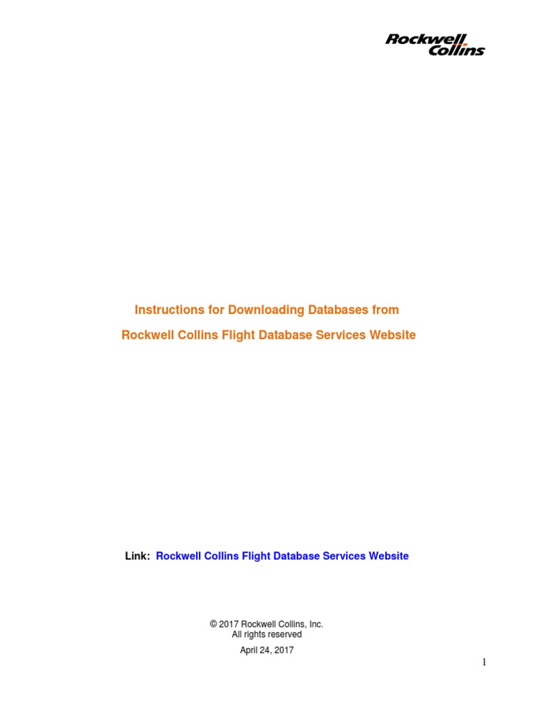 Database - Download - Instructions COLLINS | PDF | Computer File | Usb ...