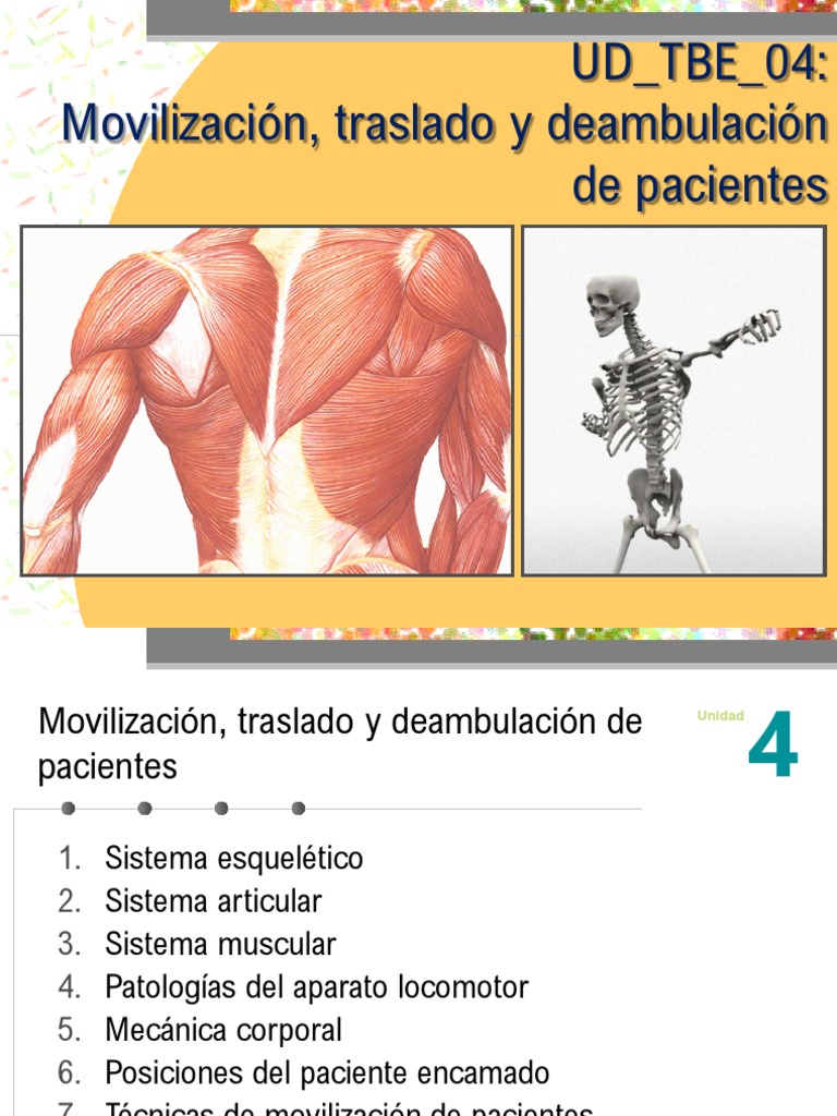 CONTENIDOS UD - TBE - 04 Movilización, Traslado y Deambulación de ...