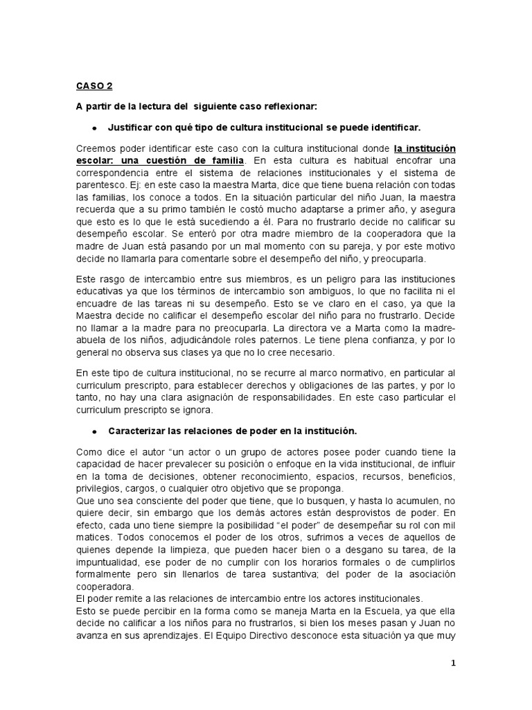 Reflexion Sobre Caso 2-1 | PDF | Plan de estudios