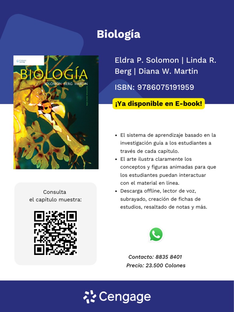 Comprar El Libro BIOLOGIA Solomon | PDF