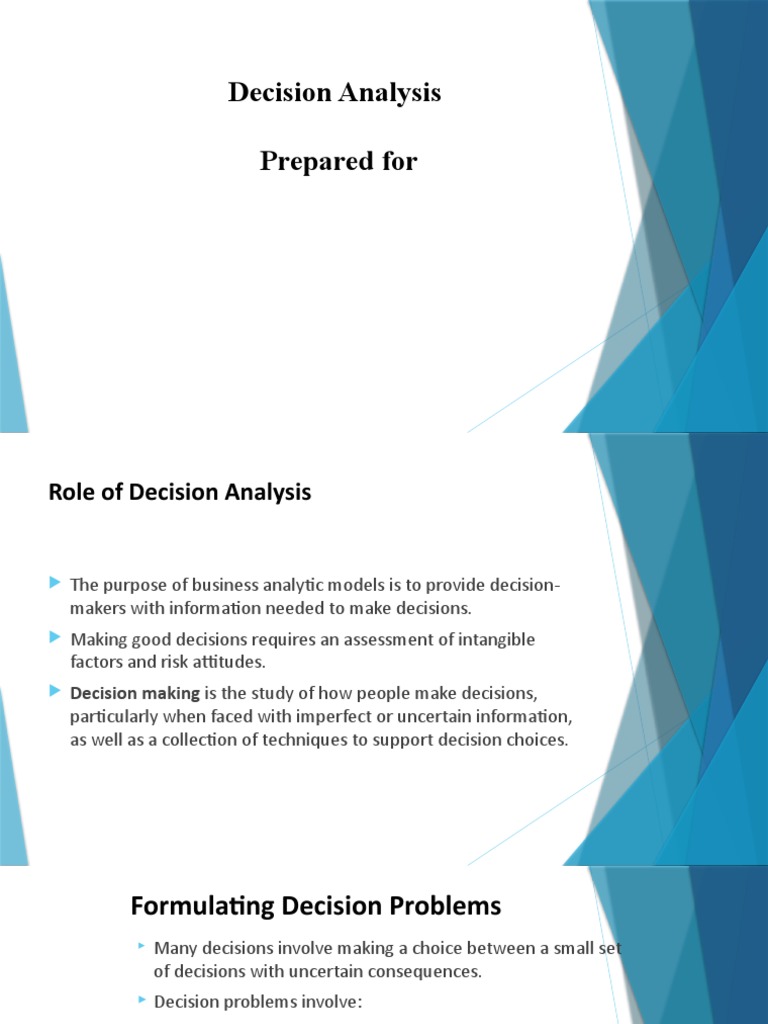 Decision Analysis | PDF | Risk Aversion | Risk