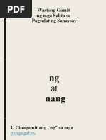 Wastong Gamit NG Nang NG at Nang | PDF