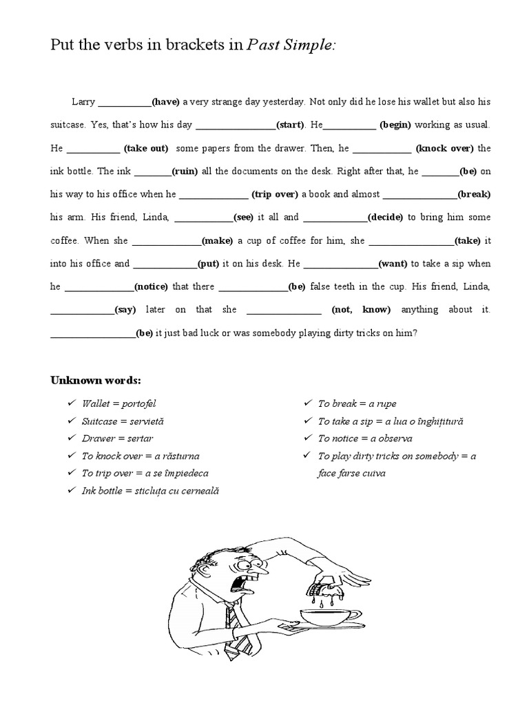LARRY Simple Past Tense Funny Story - 116684 | PDF | Home & Garden
