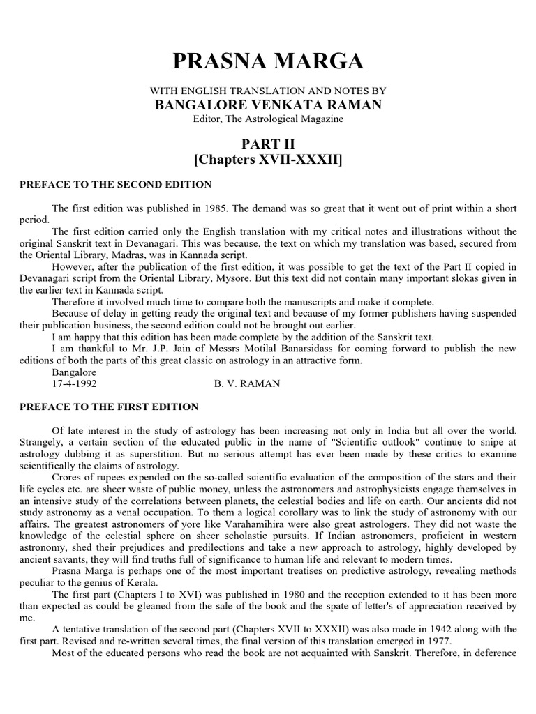 Prasna Marga | PDF | Hindu Astrology | Planets In Astrology