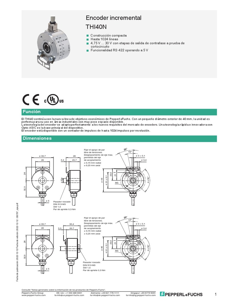 Notas para Pepperl Fuchs Thi40n Linear | PDF | Ciencias fisicas