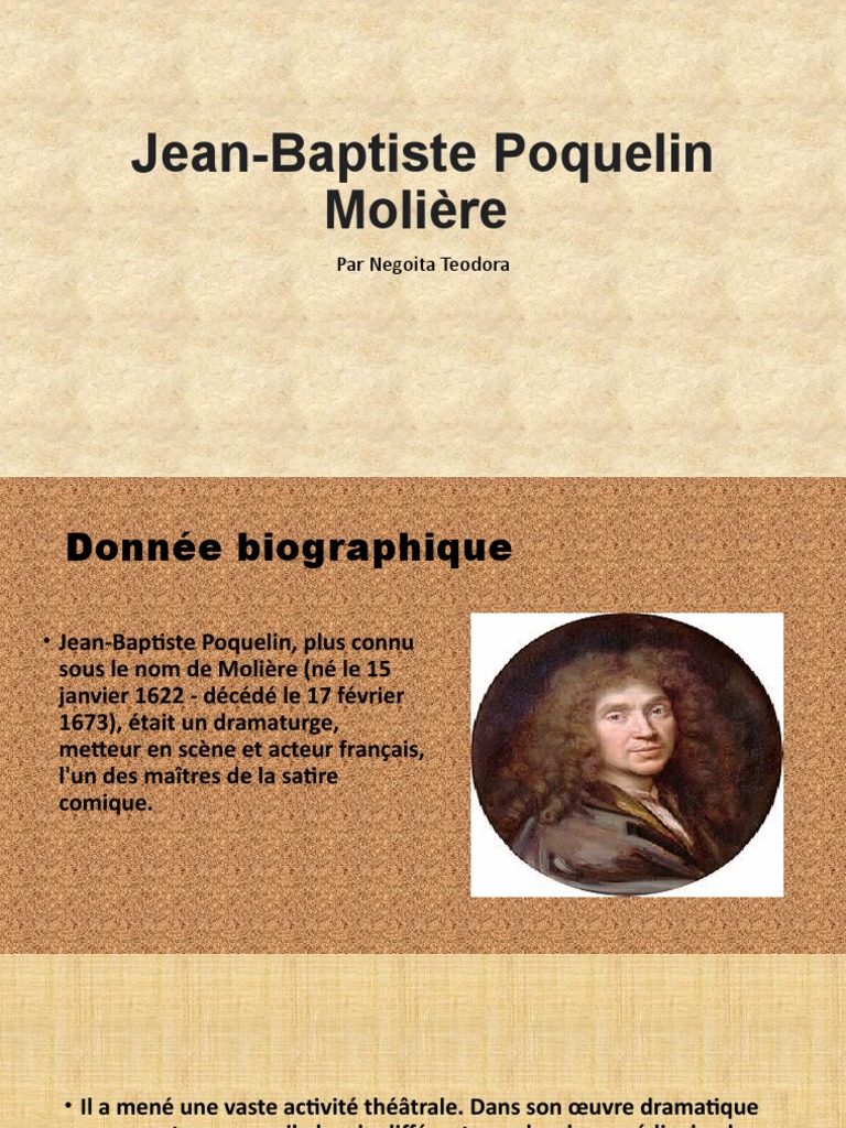 Jean-Baptiste Poquelin | PDF | Molière | Comédie