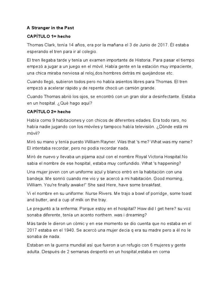 INGLÉS - A Stranger in The Past | PDF