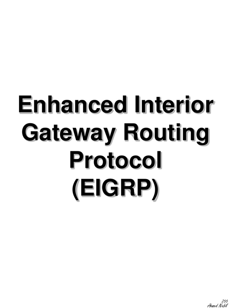 Configure And Optimize Eigrp Routing Protocol Pdf I Pv6 Routing