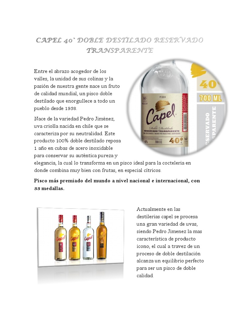 Pisco Capel - de Leon Gisela | PDF | Uva | Vino