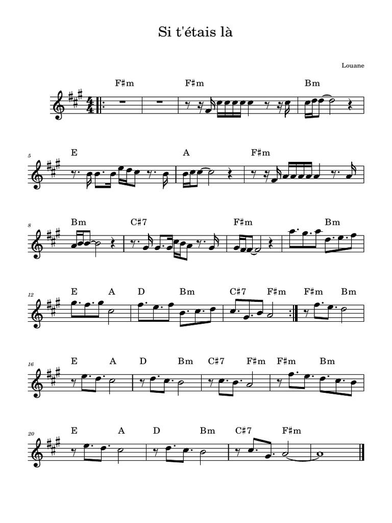 Si T'étais Là | PDF