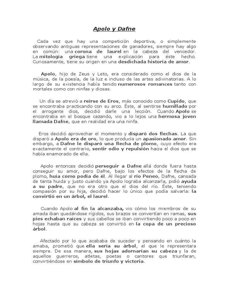 Apolo y Dafne | PDF | Arte | Poesía