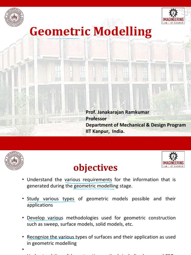 Lecture 10-11, Geometric Modelling, Dr. Janakarajan Ramkumar | PDF ...