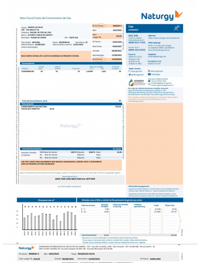 Fatura | PDF | Economias