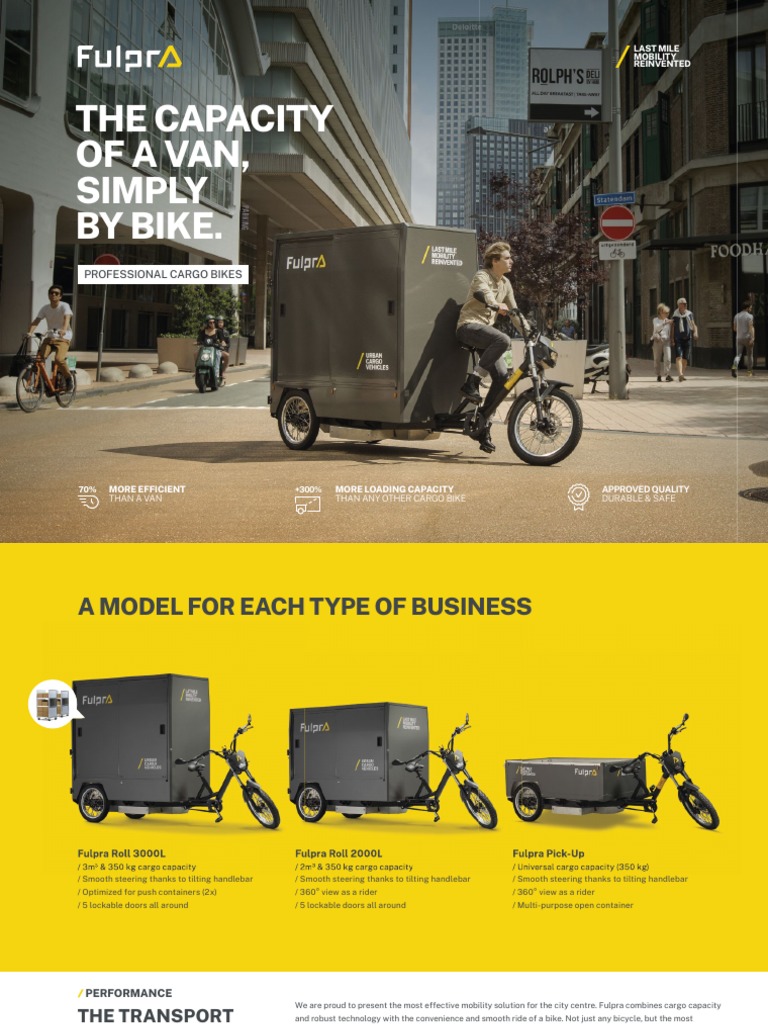 Fulpra Professional Cargobike 2022 Brochure English 1 | PDF
