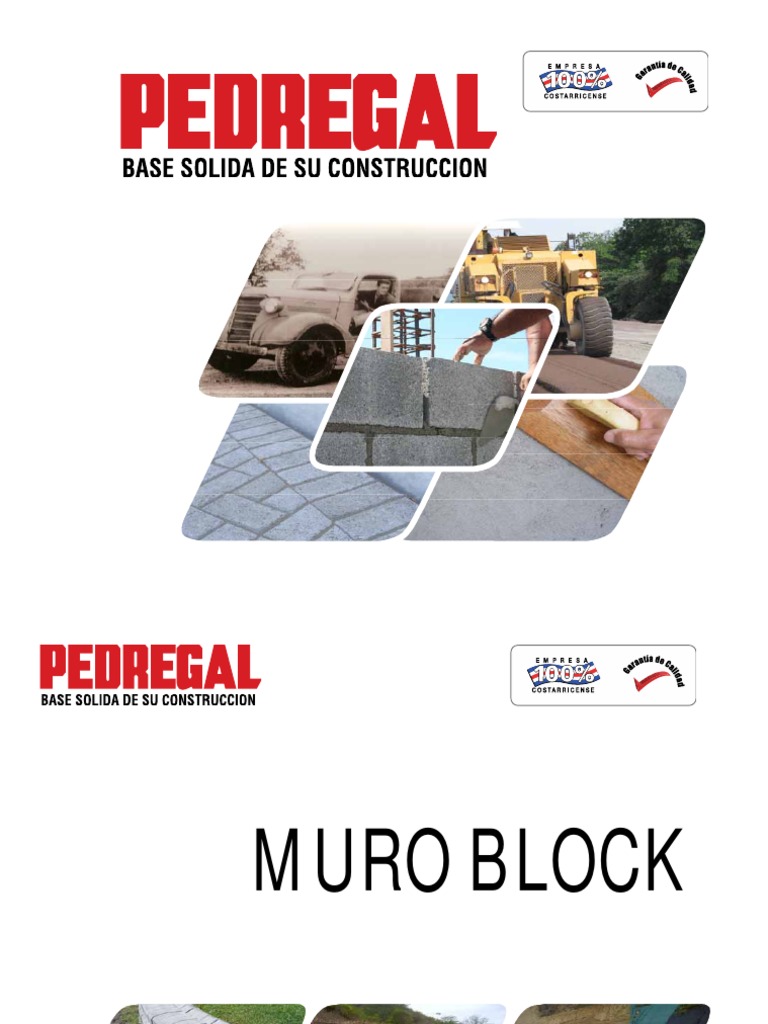 Presentación Muro Block | PDF | Fundación (Ingeniería) | Hormigón