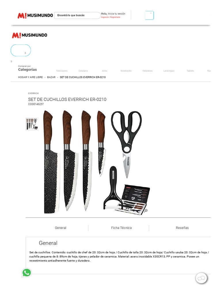 Set Cuchillos Everrich ER-0210 | PDF