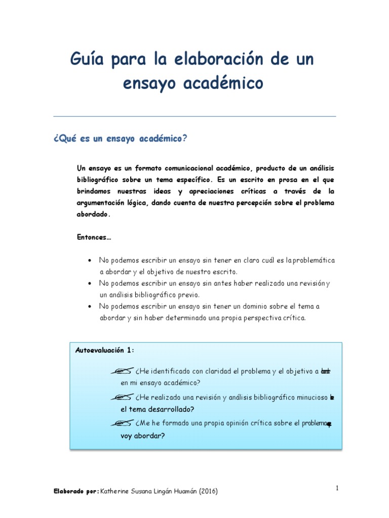 Guia Sobre Como Elaborar Un Ensayo PDF | PDF | Ensayos | Coma