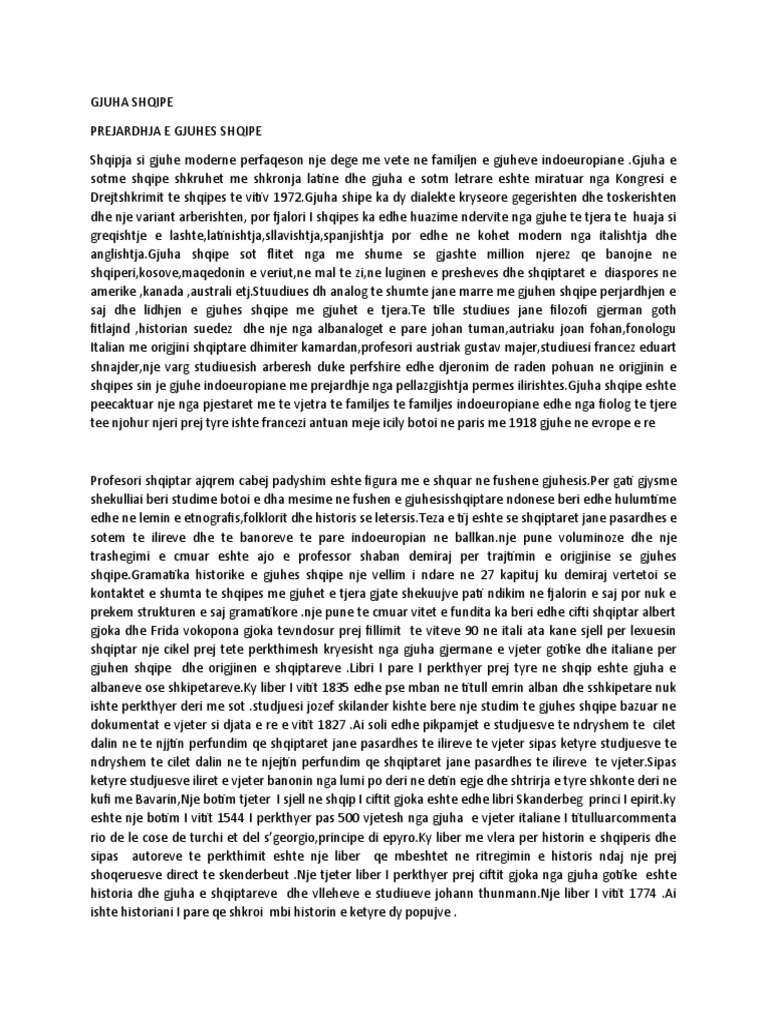 Gjuha Shqipe | PDF