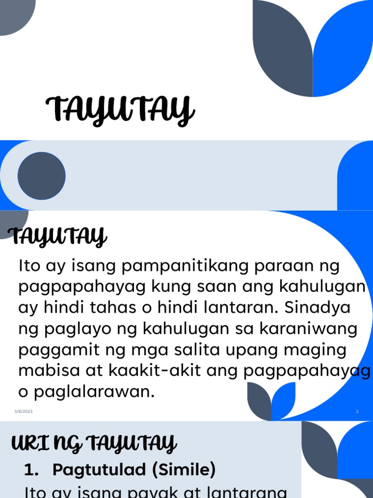 TAYUTAY | PDF