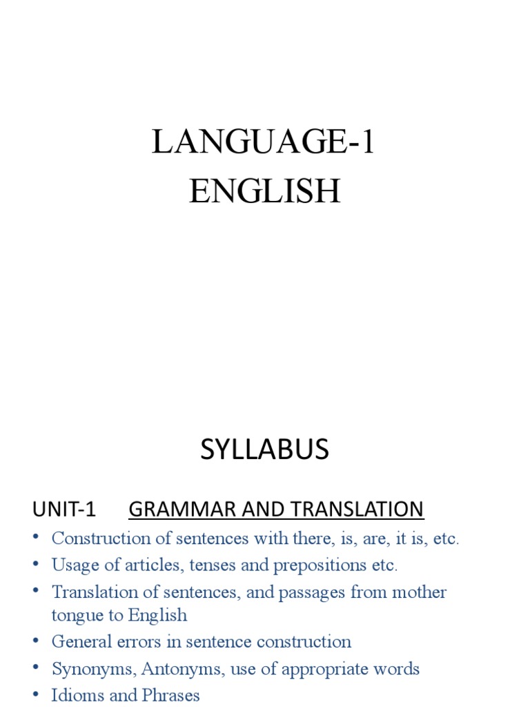 Unit 1 | PDF | Preposition And Postposition | Verb