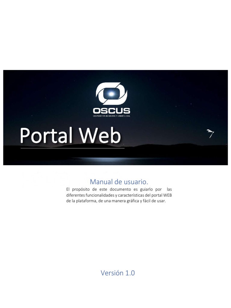 Manual de Uso del Portal Oscus Online | PDF | Contraseña ...