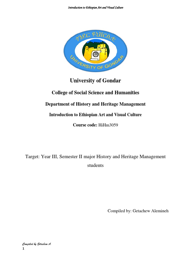 I Ethiopian Art and Visual Culture UoG | PDF | The Arts | Paintings