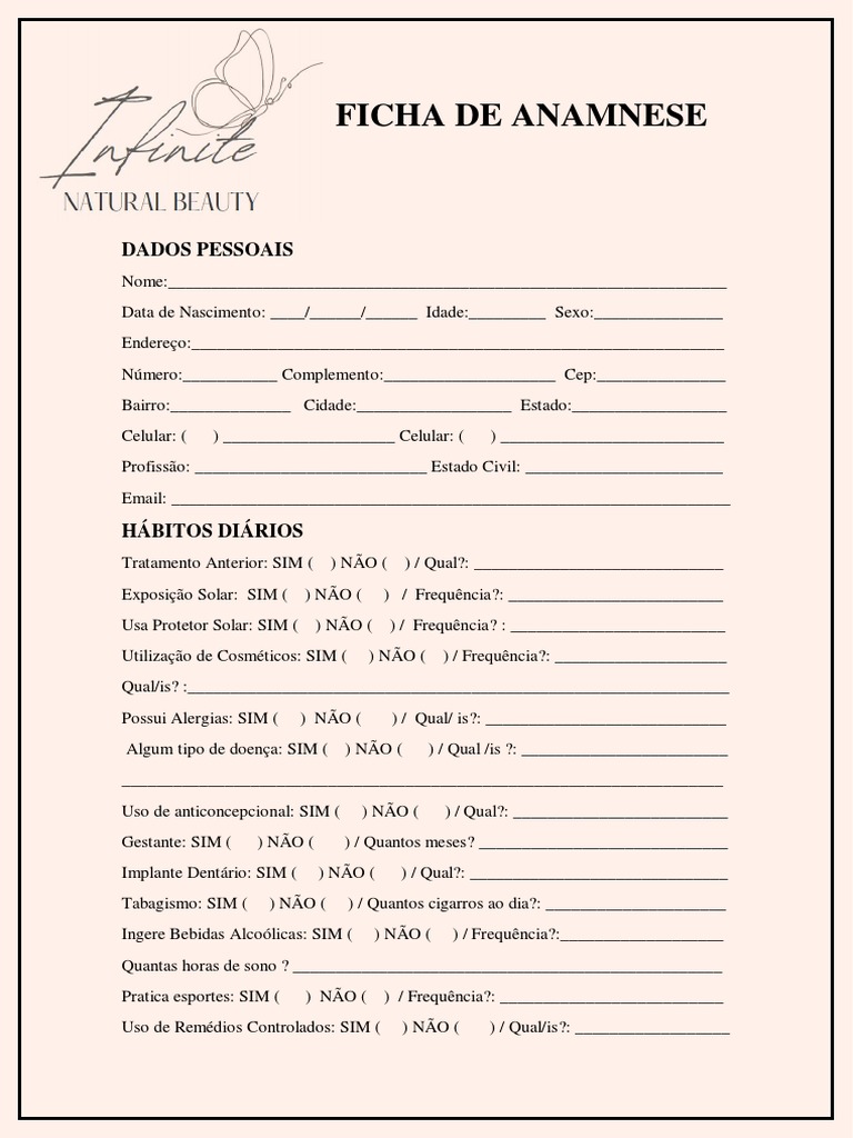 Ficha de Anamnese | PDF